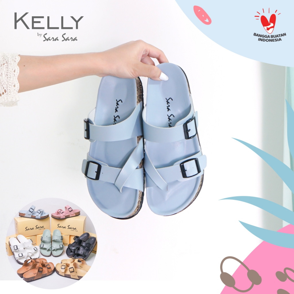 Jual Sara Sara KELLY sandal selop wanita model birken sendal slop cewek ...