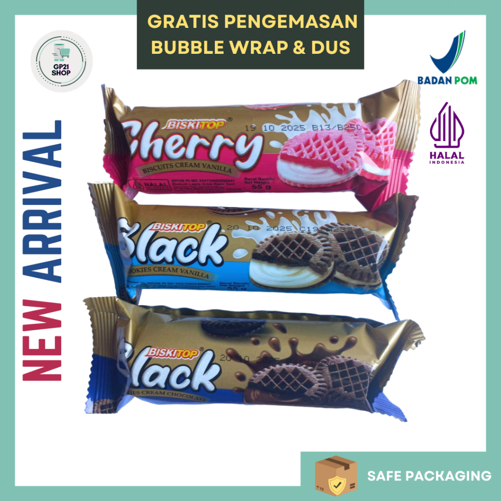 Jual Biskitop Black Cherry Cookies Roll 55gr - Biskuit Sandwich Snack ...