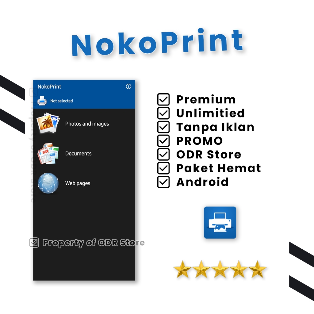 Jual NokoPrint lifetime Pencetakan Seluler Kini cetak di printer jadi ...