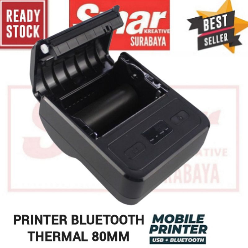 Jual PRINTER BLUETOOTH PORTABLE 80MM THERMAL MP8008 BLACK SERIES CETAK STRUK KASIR PPOB | Shopee ...