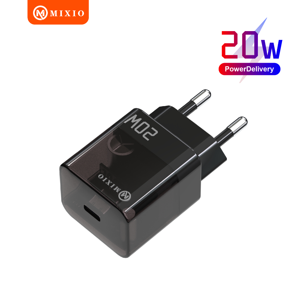 Jual MIXIO MC-02 TRANSPARANT USB-C 20W Power Adapter Charger for iPhone ...