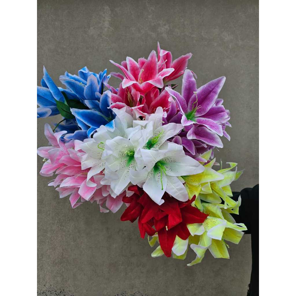 Jual bunga lily artificial cabang 9 bunga | Shopee Indonesia