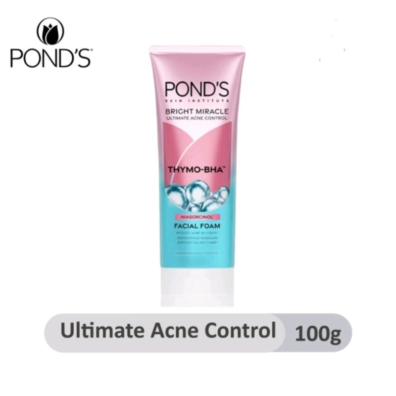 Jual Ponds Bright Miracle Ultimate Acne Control Thymo BHA Facial Foam ...