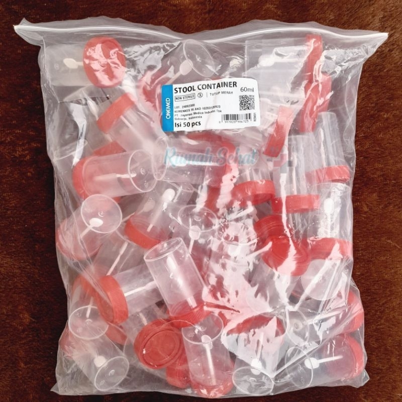 Jual STOOL CONTAINER POT FECES POT FESES 60ml Tebal isi 50 | Shopee ...