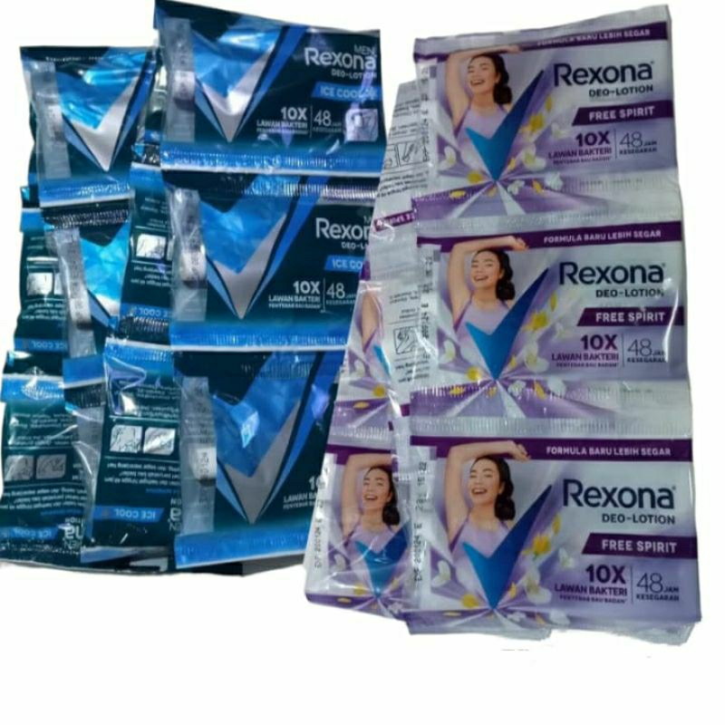 Jual Rexona Deo Lation Cowok & Cewek 1 Renceng 12 Sachet 9ml | Shopee ...
