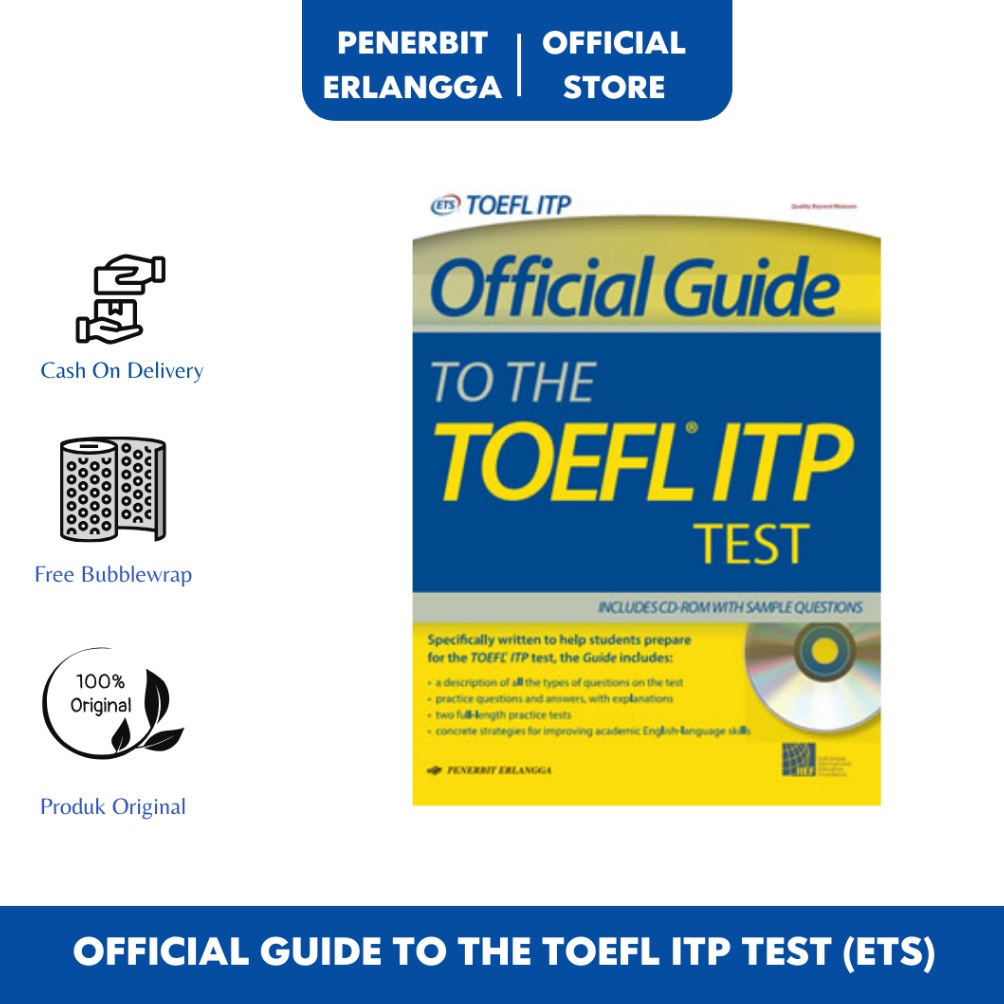 Jual OFFICIAL GUIDE TO THE TOEFL ITP TEST ERLANGGA ART D4W7 | Shopee ...
