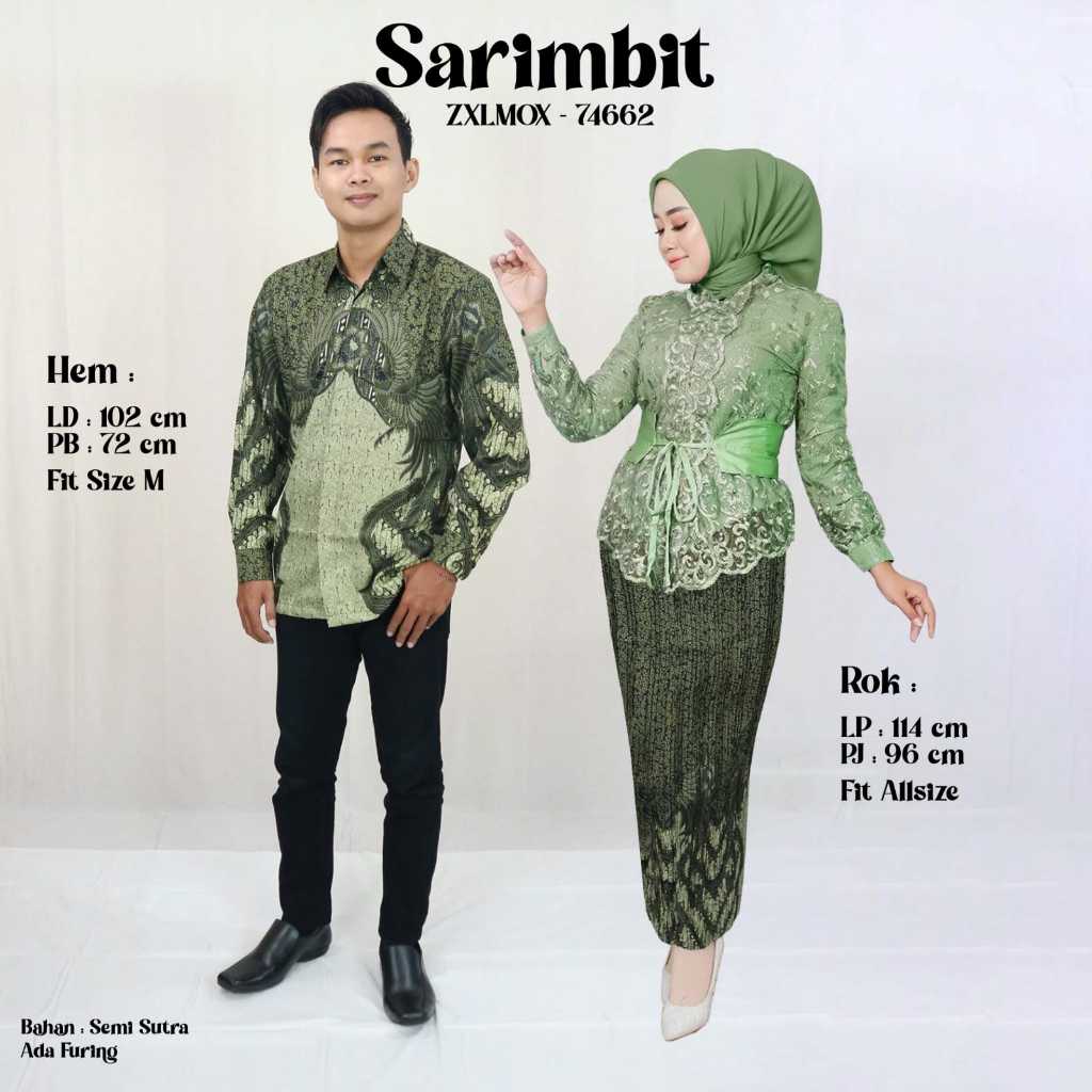 Jual COUPLE BATIK RIA KENCANA COUPLE KEMEJA DAN ROK COUPLE MURAH ...