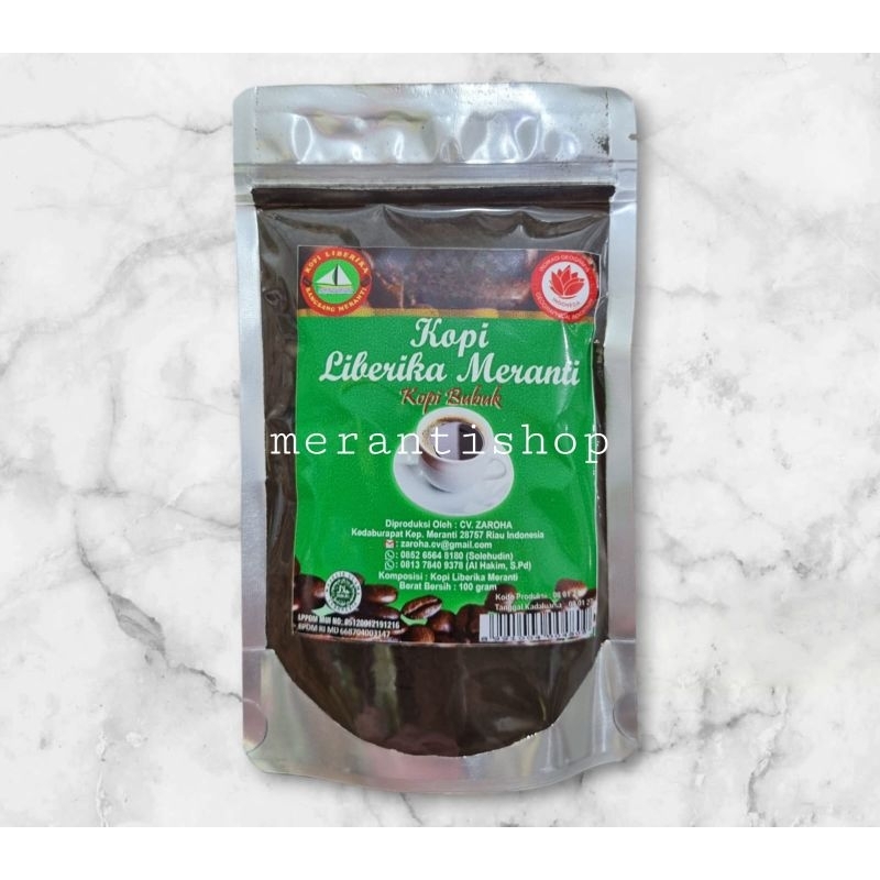 Jual Kopi Bubuk Liberika Meranti 100gram Halal / Coffee Meranti ...