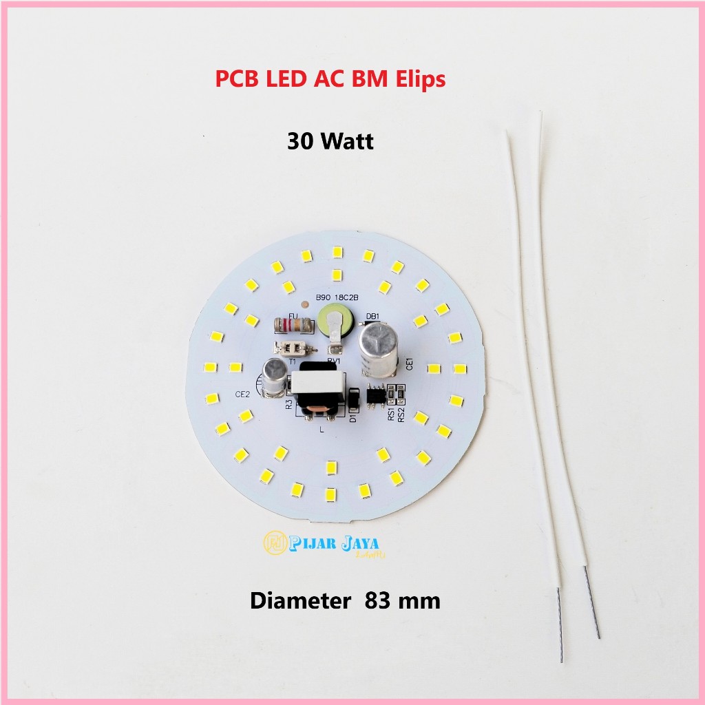Jual PCB Led BM Elips 15 20 30 40 Watt Nyala Putih Terang PCB Led AC ...