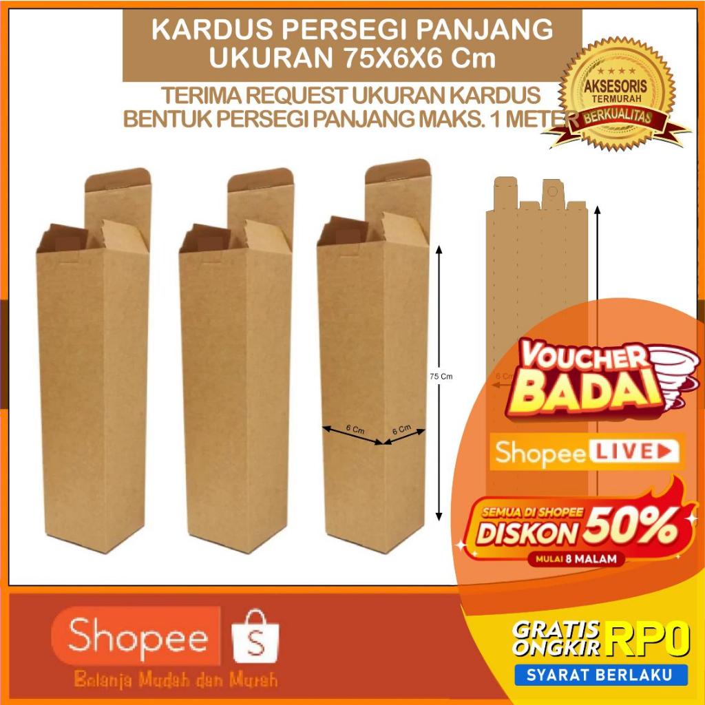 Jual KARDUS BOX PIPA PERSEGI PANJANG 104x6x6 CM dan 75X6X6 CM B FLUTE ...
