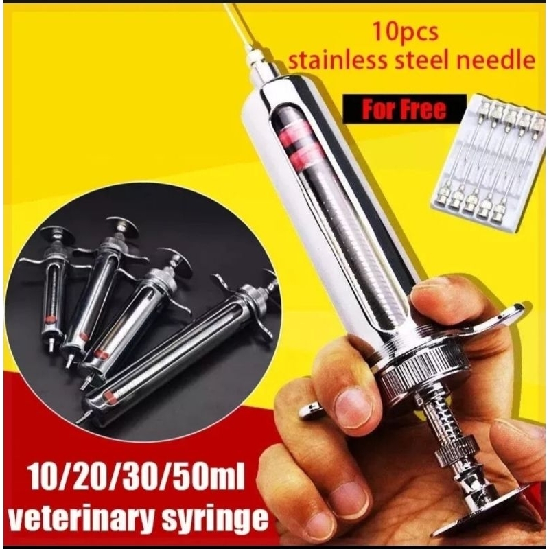 Jual suntikan syringe stainless 50ml 30 ml 20 ml 10 ml spuit spoit ...