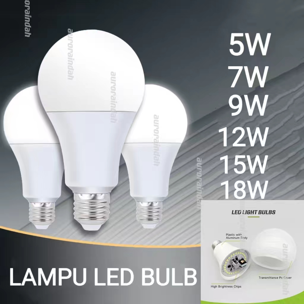 Jual Lampu LED 5W 7W 9W 12W 15W 18W Hakamitsu /Bohlam Lampu terang | Shopee Indonesia