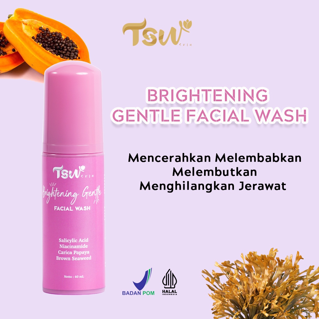 Jual TSW SKIN - Brightening Gentle Facial Wash Sabun Pembersih Wajah ...