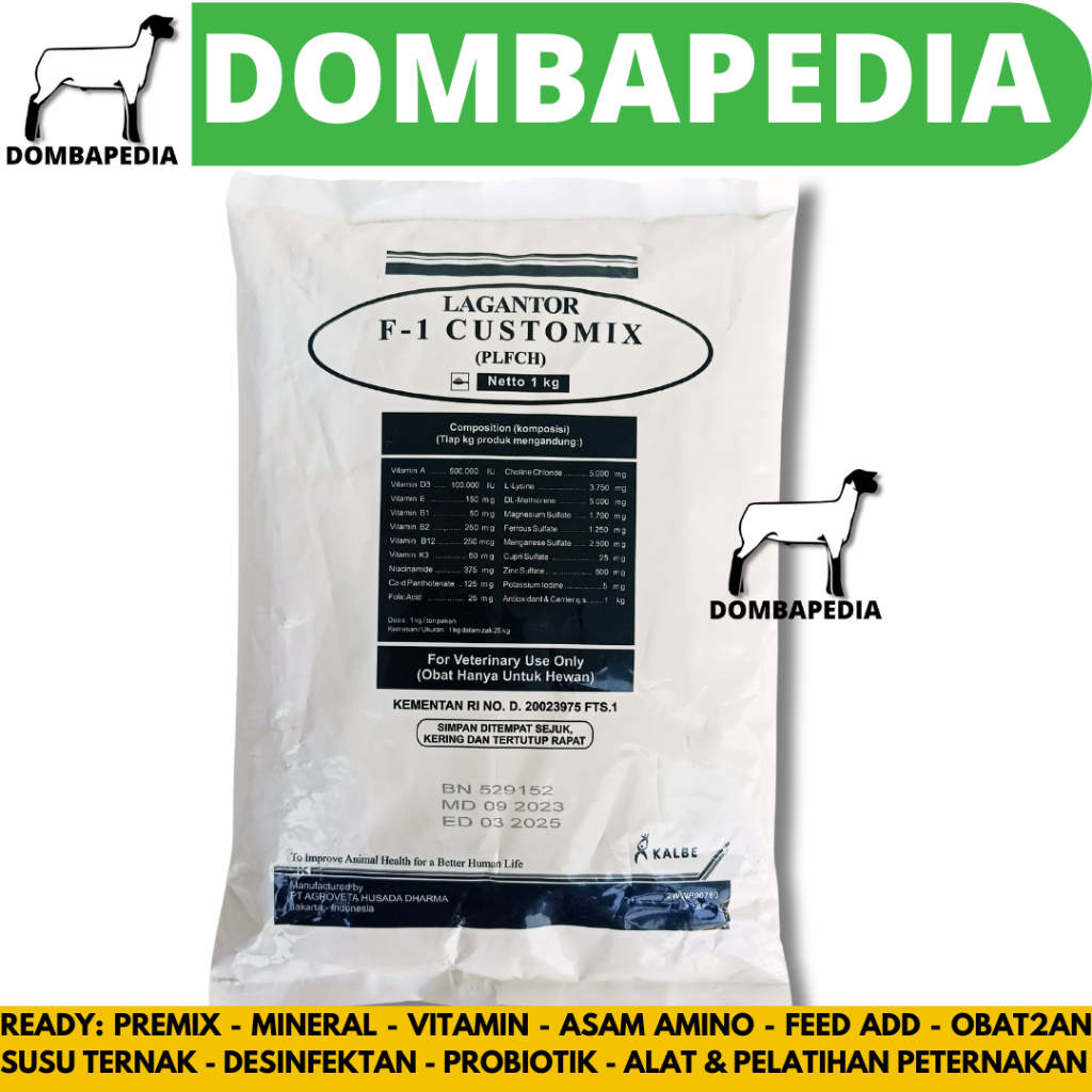 Jual LAGANTOR F1 CUSTOMIX 1KG - Premix Penggemukan Sapi Kambing Kelinci ...