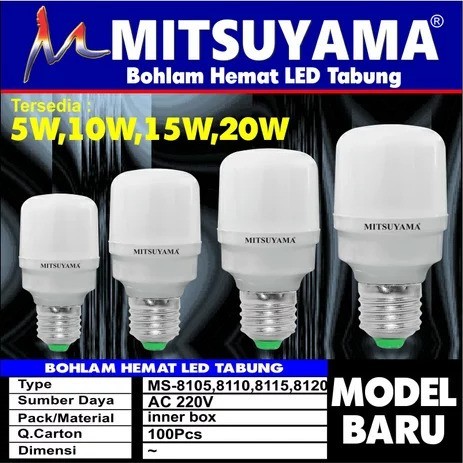 Jual Lampu KAPSUL / Bohlam LED Tabung model CAPSULE Mitsuyama MS-81XX - 10 Watt | Shopee Indonesia