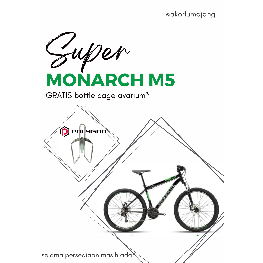 Jual Sepeda polygon mtb monarch 5 - M5 26 inch black shifter 3 x 7 ...
