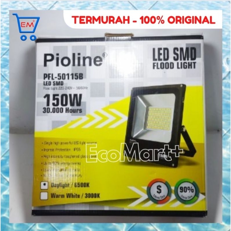 Jual Lampu LED Sorot 150w Pioline "PRIMA" Led SMD Flood Light Pioline Prima PFL-50115B | Shopee ...