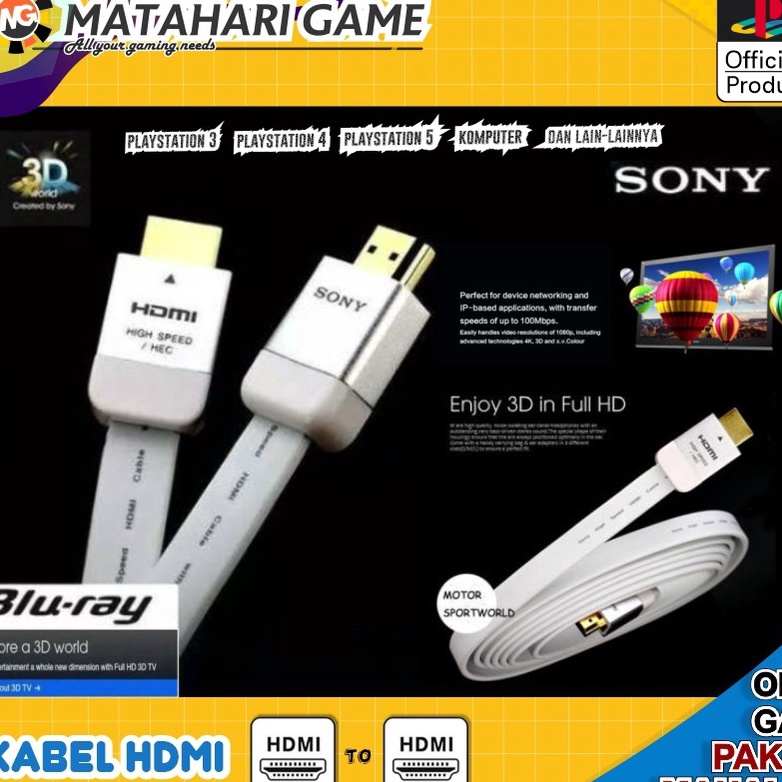 Jual KABEL HDMI SONY HI SPEED HIGH QUALITY HDMI 2 METER 4K | Shopee Indonesia