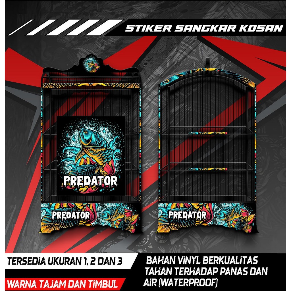 Jual Stiker Decal Sangkar Burung Kotak, Kosan, Koper, Kenari, Cendet ...