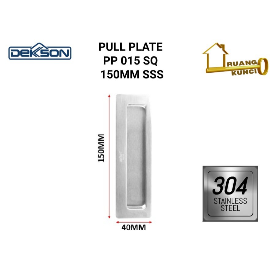 Jual PULL PLATE Handle Pintu Sliding Dekkson PP 015 SQ 150 MM Handle Tanam | Shopee Indonesia