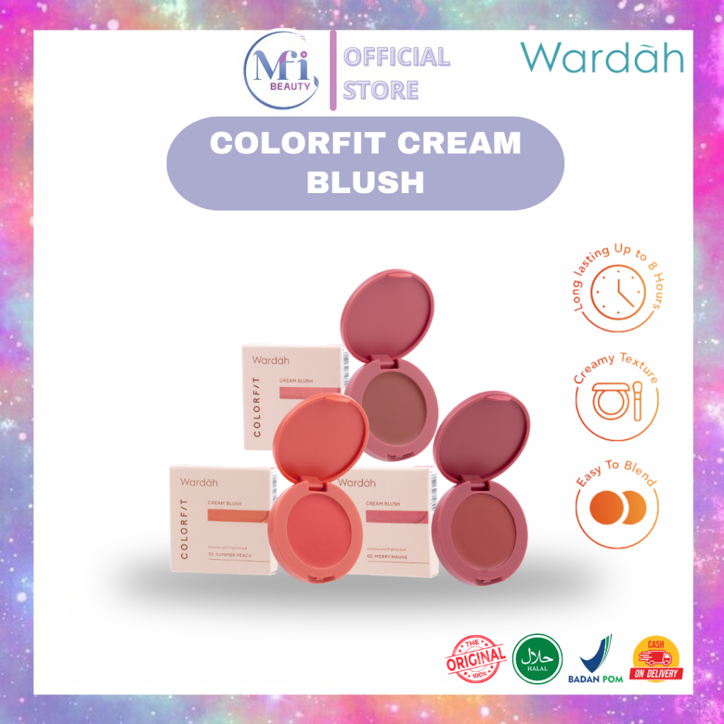 Jual MFI - Wardah Colorfit Cream Blush | Netto 3 gr | Shopee Indonesia
