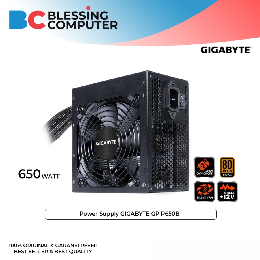 Jual Power Supply 650W GIGABYTE GP P650B 80PLUS Bronze Japanese ...