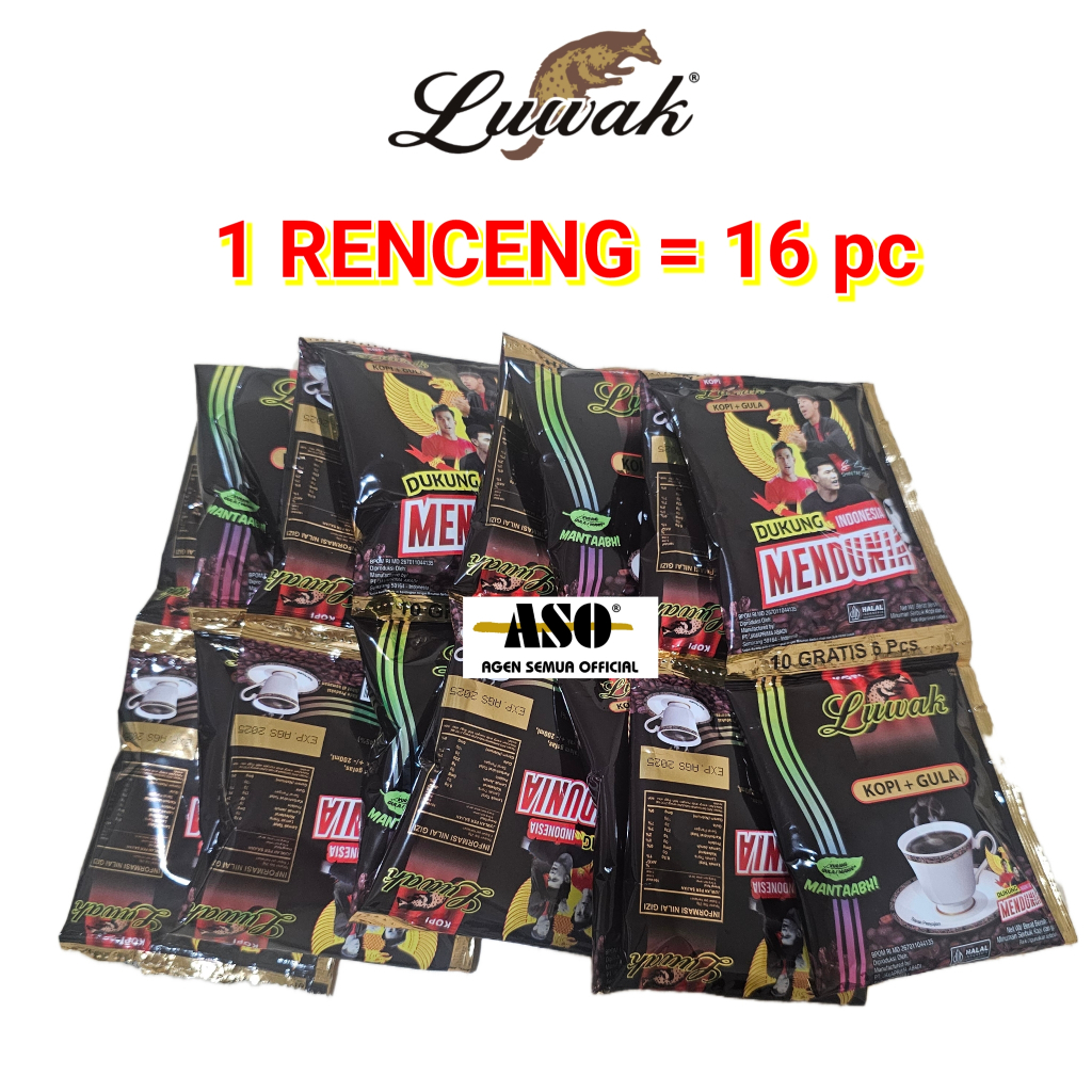 Jual KOPI LUWAK HITAM + GULA 23gr RENCENG (ISI 15 pc ) | Shopee Indonesia