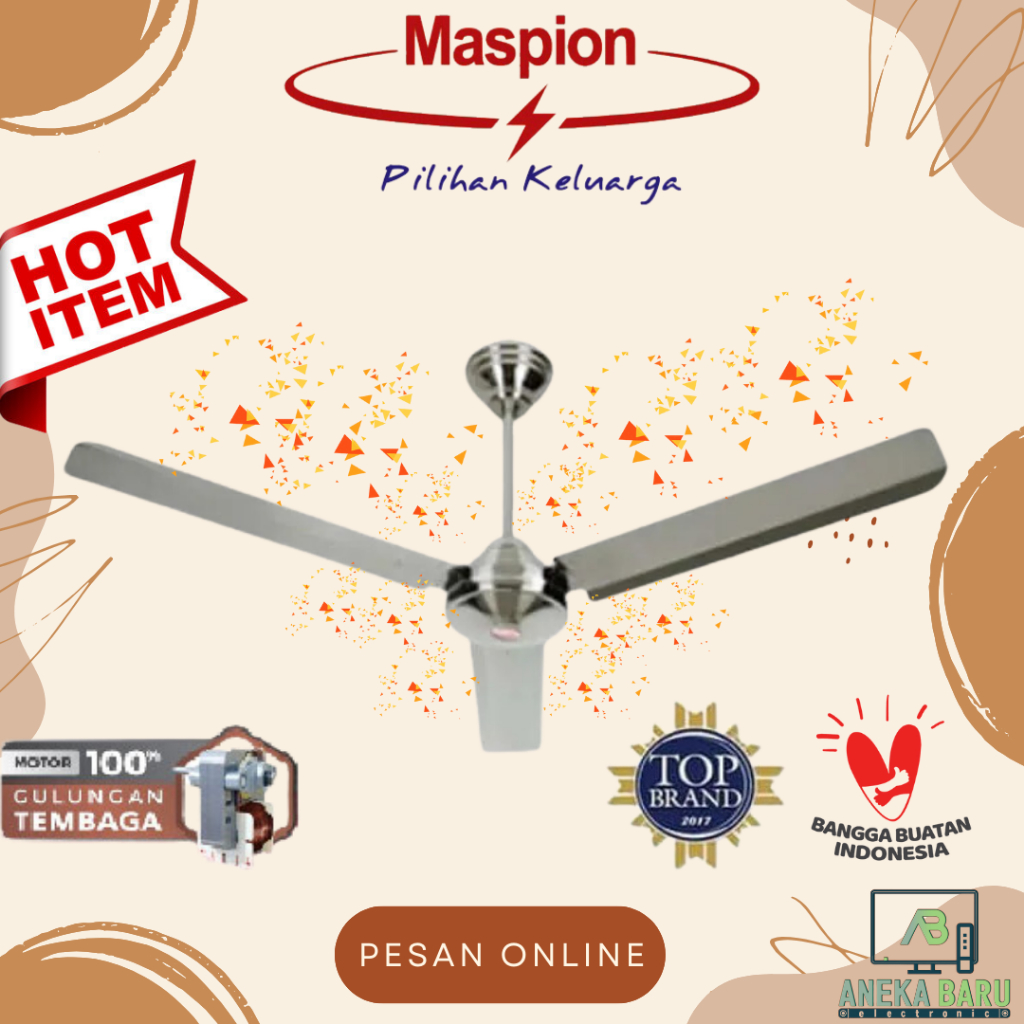 Jual [READY & COD] Maspion Ceiling Fan Stainless MCF52-110 / 52-110 ...