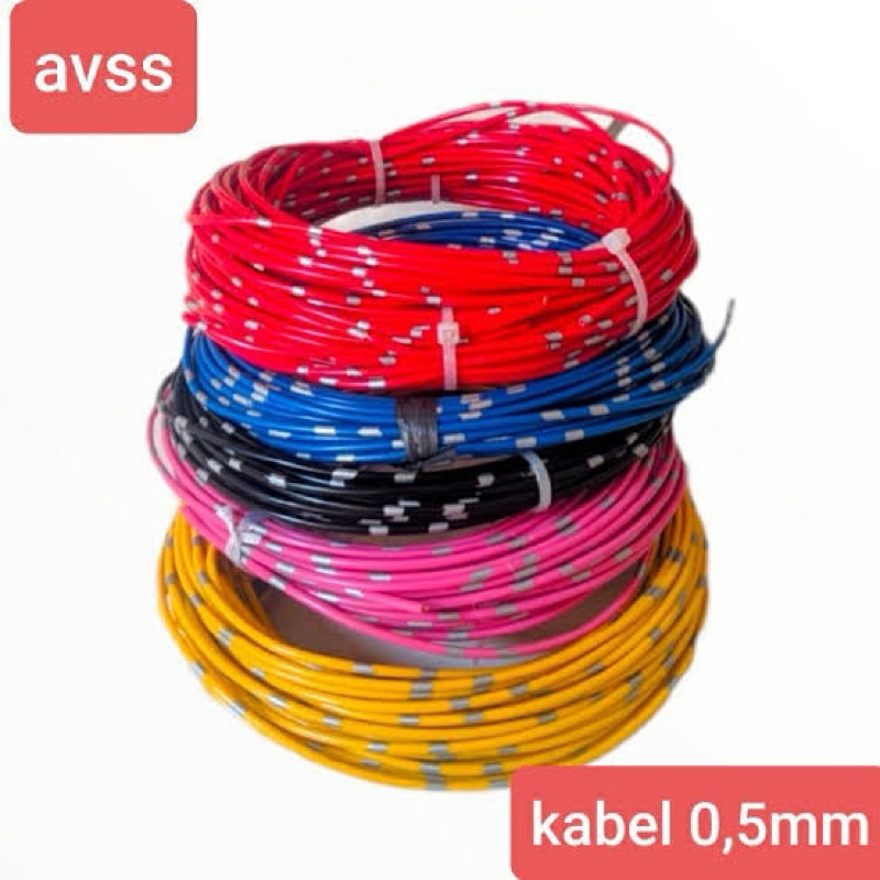 Jual Kabel Bintik AVSS Kabel Body Otomotif 0.5 / Meteran | Shopee Indonesia