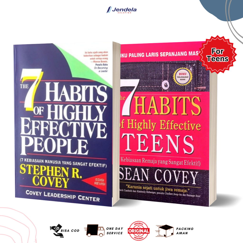 Jual Buku 7 Habits of Highly Effective People Stephen R Covey & 7 Habits Teen Sean Covey ...