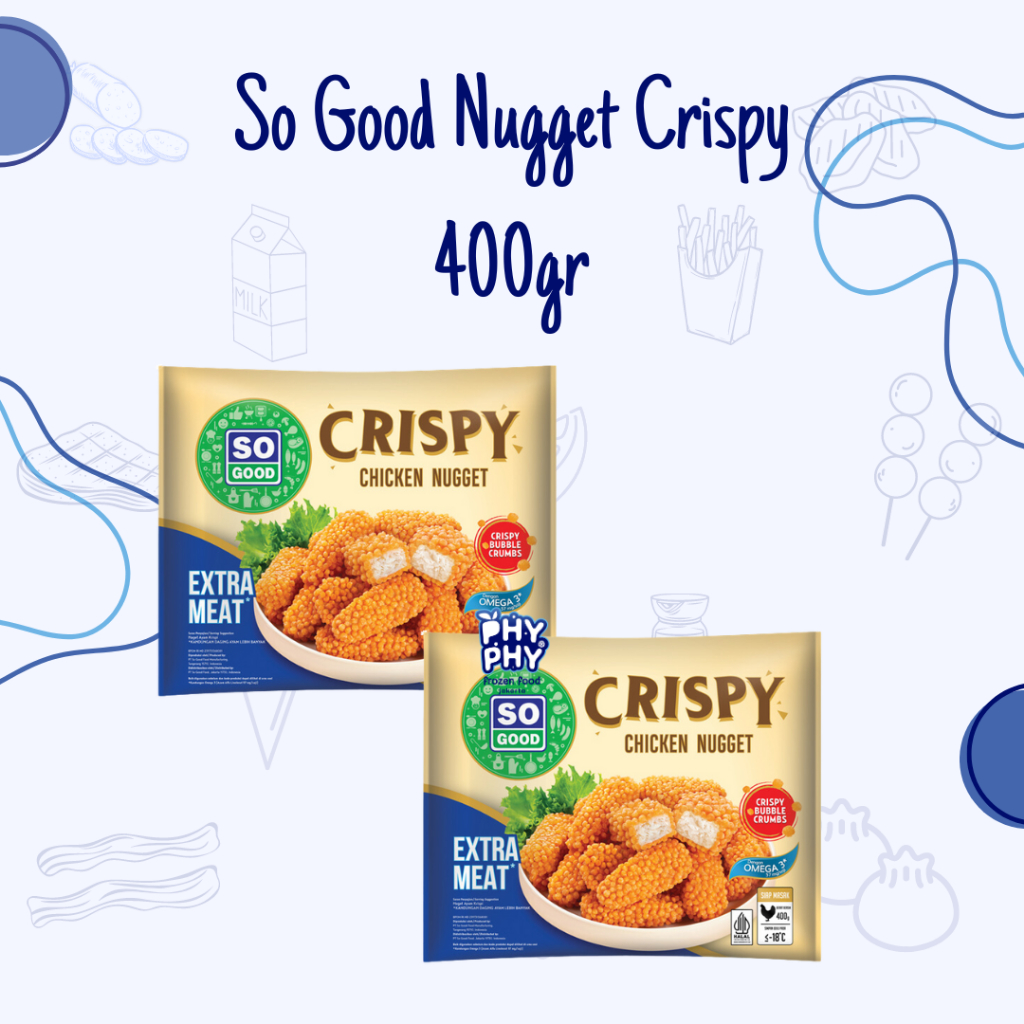 Jual So Good Chicken Nugget Crispy 400gr | Nugget Crispy | Nugget Ayam | Chicken Nugget | Shopee ...