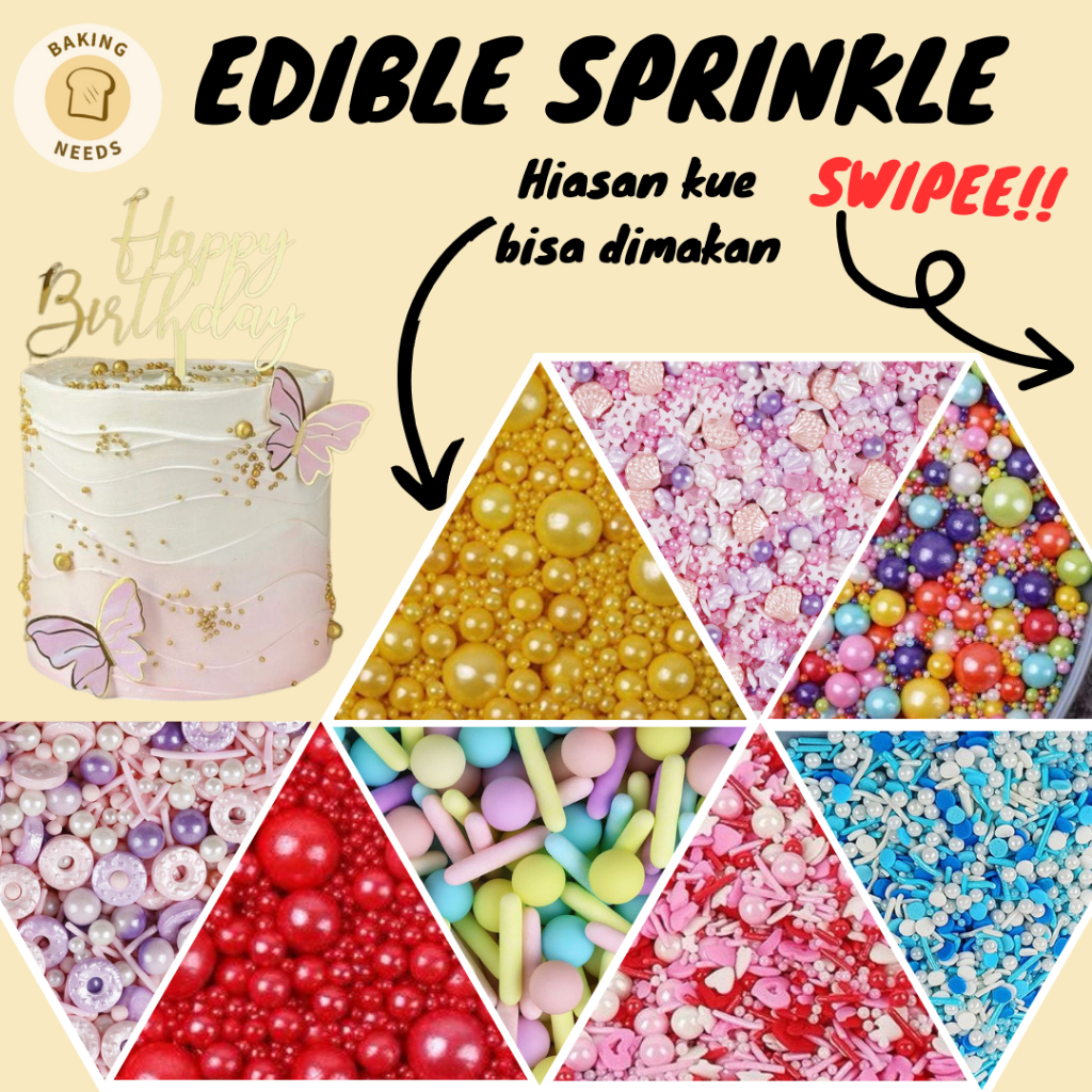 Jual Sprinkles trimit springkel 10gr sprinkles mix cake dekorasi bisa ...