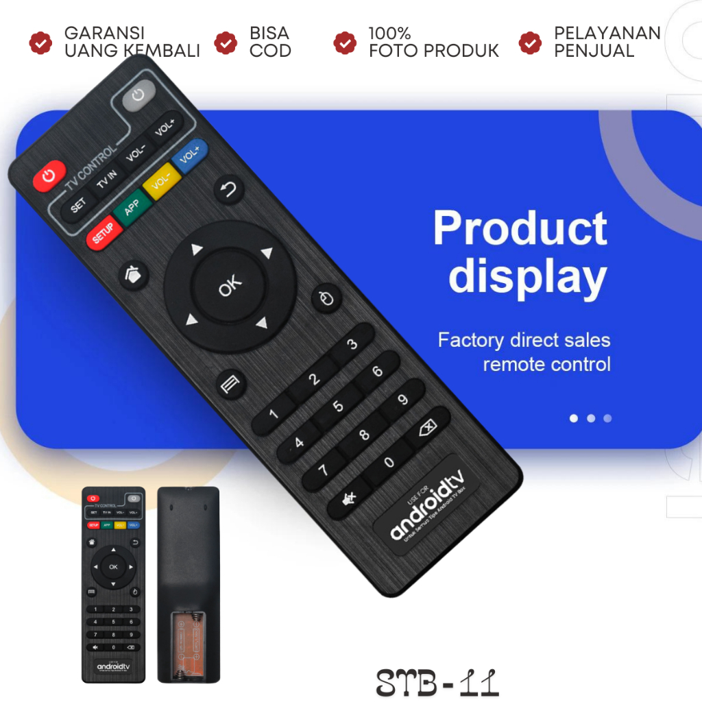 Jual Remot / Remote TV Multi Android STB-11 TV BOX ALL TYPE MXQ MX10 ...