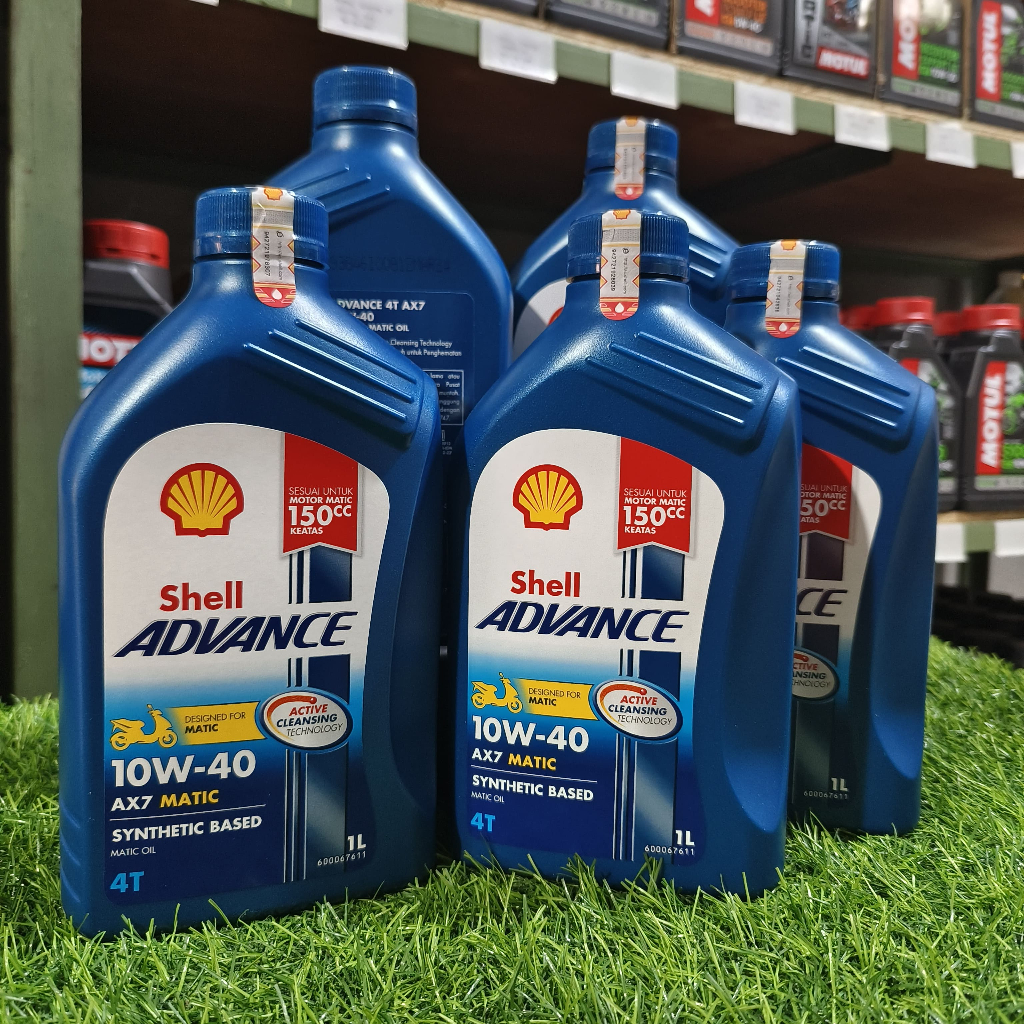 Jual OLI SHELL ADVANCE AX7 SCOOTER MATIC 10W40 1 LITER 100% ORIGINAL ...