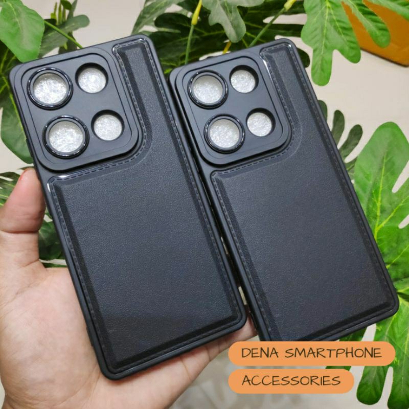 Jual Soft Case Poco M6 Pro Black Leather Covercase | Shopee Indonesia