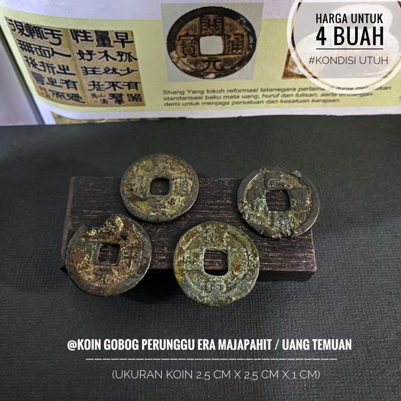 Jual Koin Gobog Perunggu Temuan K5 atau Uang Gobok Majapahit atau Coin ...
