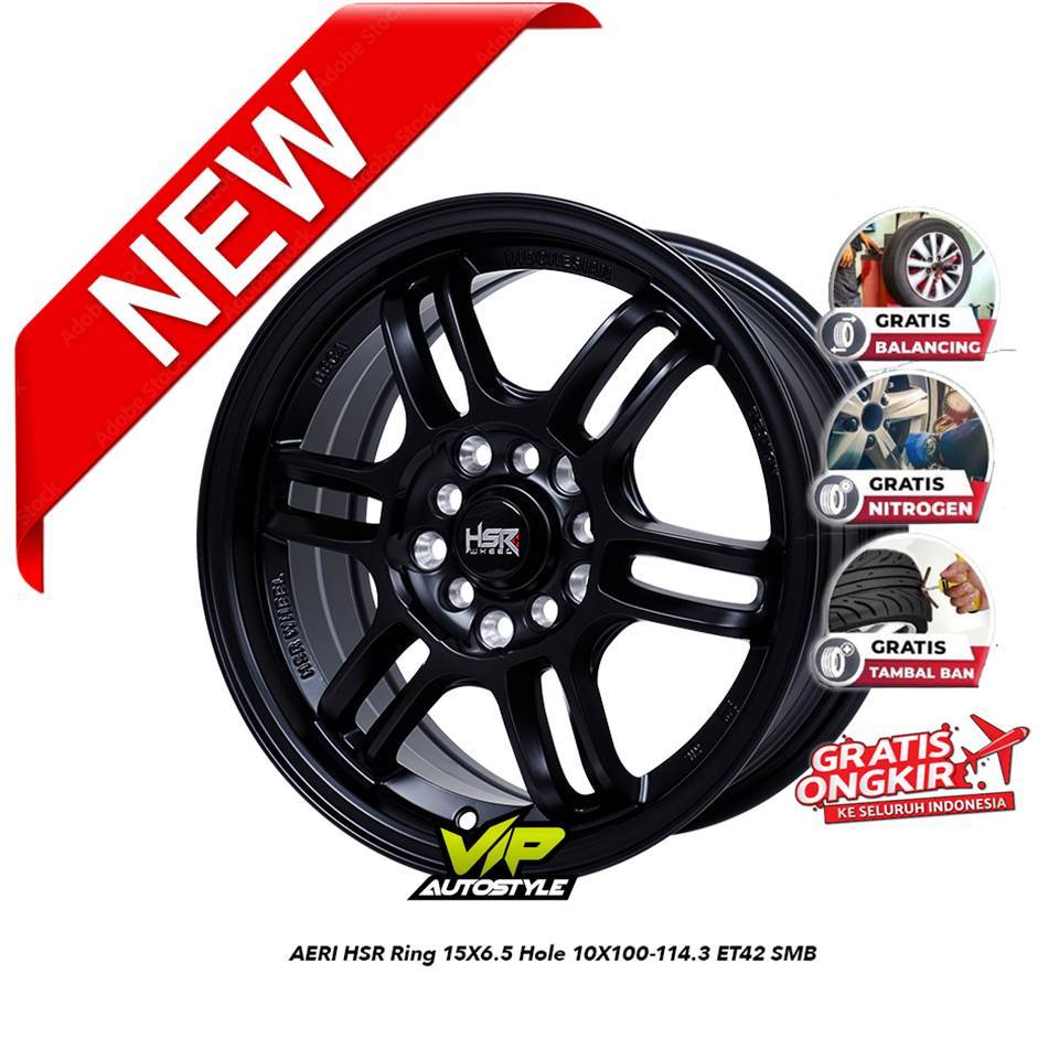 Jual Pelek Mobil Racing R15 Ring 15 HSR AERI Lubang 5 ertiga grandmax ...
