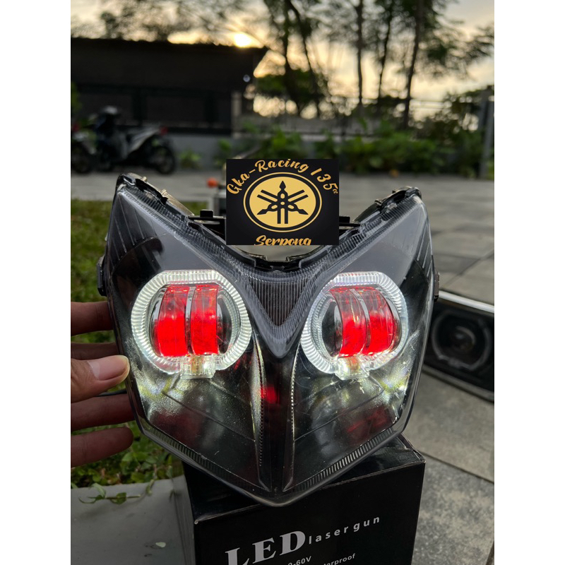 Jual Lampu depan supra x125 2006-2012 batman biled projie LED | Shopee ...