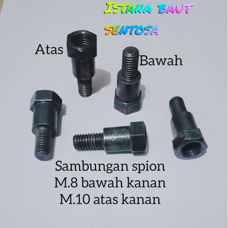 Jual Baut peninggi spion/ sambungan spion Suzuki M.10 atas x M.8 bawah ...