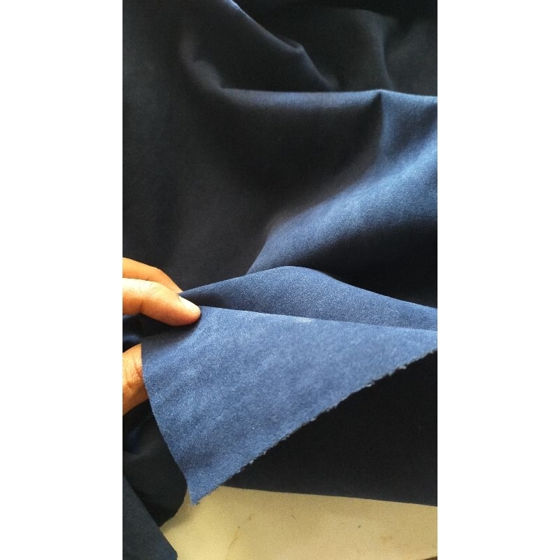 Jual Bahan kain premium Double suede navy 100 cm | Shopee Indonesia