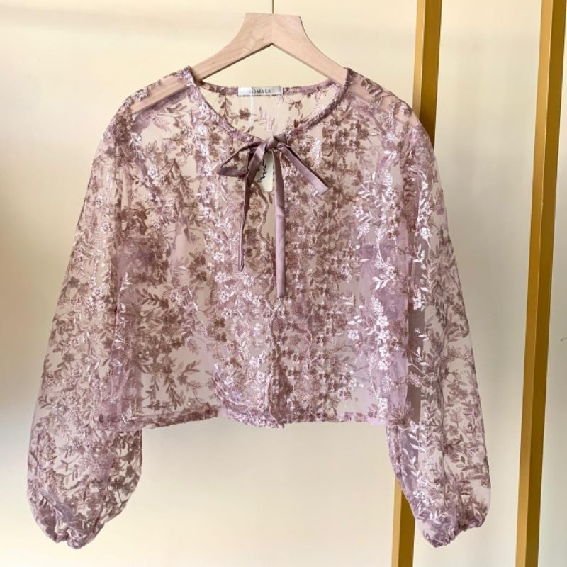 Jual Crop Outer Brokat flower / Outer brukat / baju kondangan / Ajmala ...