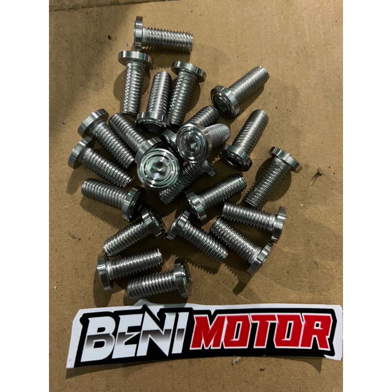 Jual Baut Piringan L Stenlis Original Modif Bubut (12an) | Shopee Indonesia
