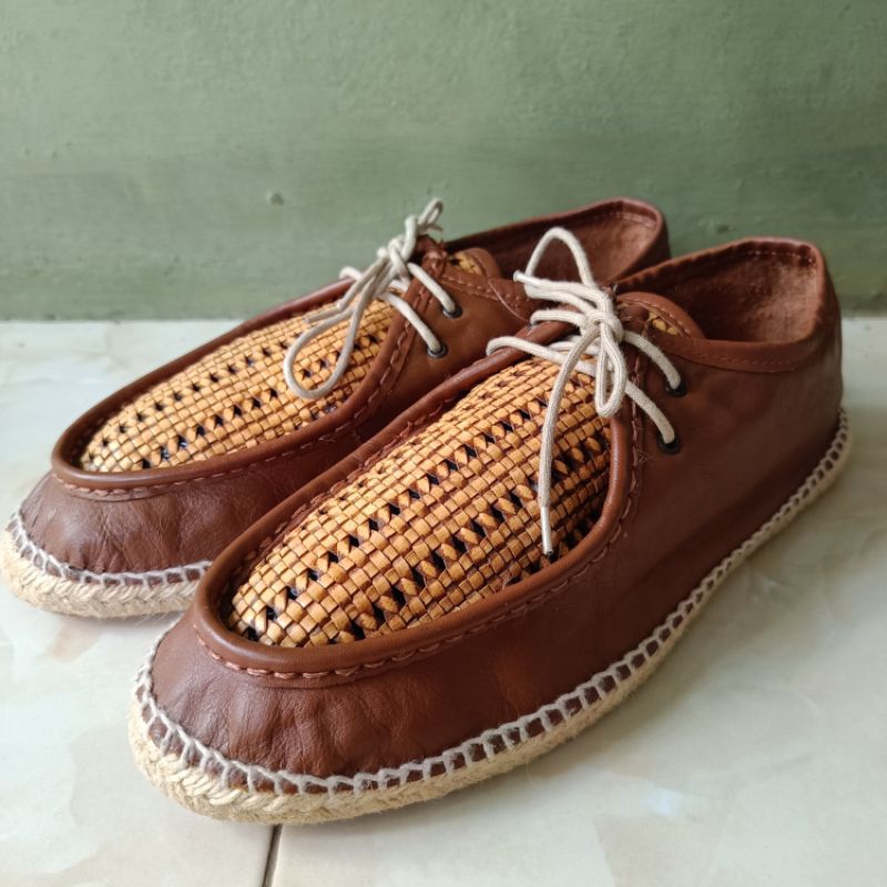 Jual SEPATU ZARA MAN EXCLUSIVE MATERIAL KAYU ANYAMAN KOMBINASI DENGAN ...