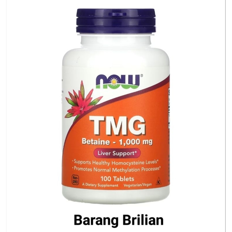 Jual Now TMG 1000 mg 100 Tablets Betaine Anhydrous ORI USA | Shopee ...
