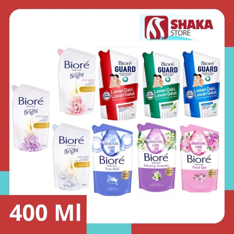Jual Biore 400ml/ Biore sabun mandi cair 400ml/ Biore body wash | Shopee Indonesia