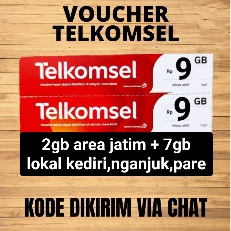 Jual VOUCHER TELKOMSEL 9GB/30HARI JATIM(KODE VOUCHER DIKIRIM LEWAT CHAT ...