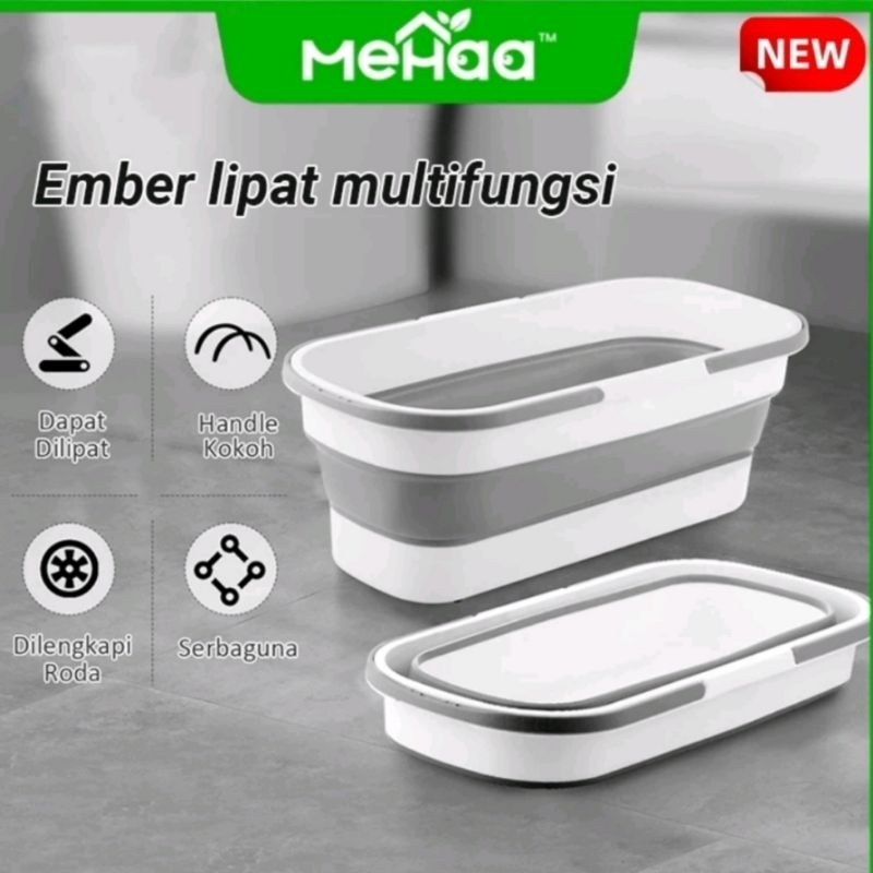Jual Ember lipat silicon plastik bahan tebal/baskom lipat plastik ...