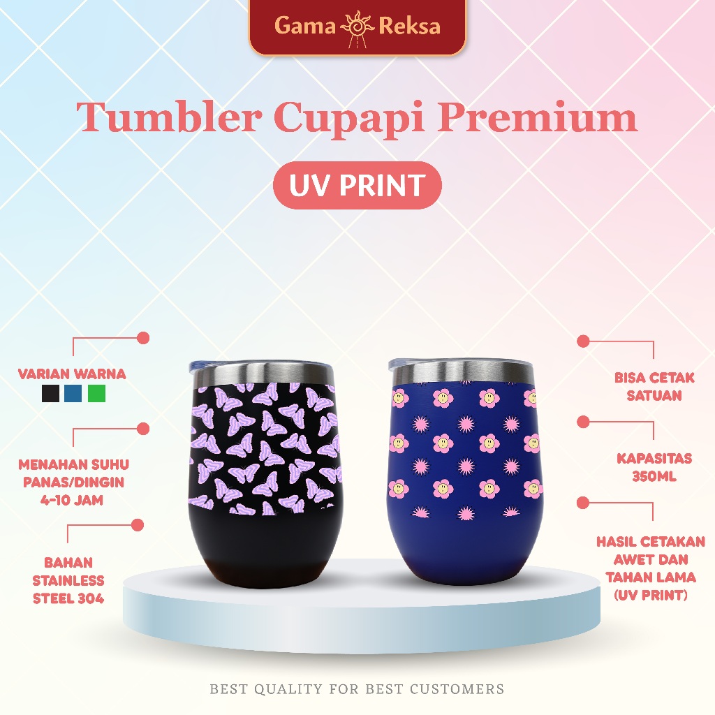 Jual Mug Kopi Teh Custom CUPAPI Stainless Steel PremiumCetak Print Uv ...