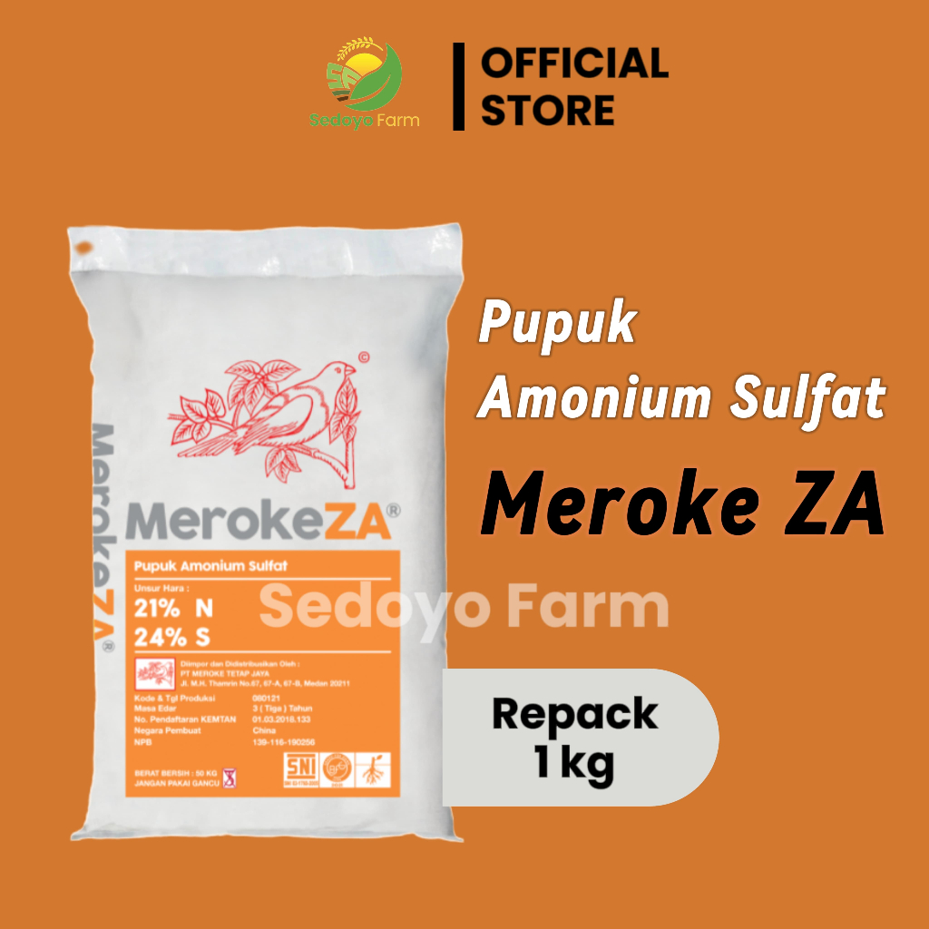Jual Pupuk Meroke ZA Amonium Sulfat Kemasan REPACK 1Kg | Shopee Indonesia