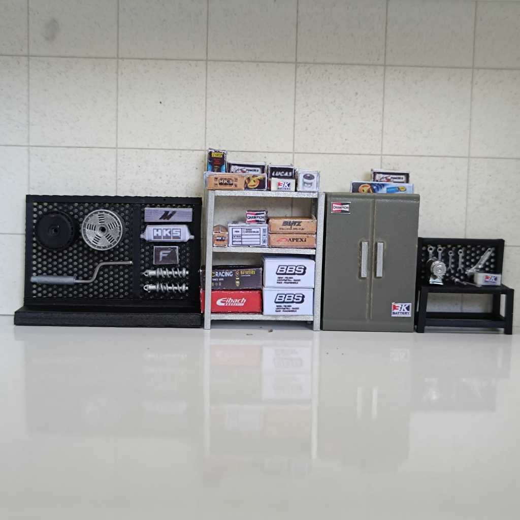 Jual Diorama Rak Lemari Bengkel Skala 1:64 | Hotwheels, MiniGT | Shopee ...